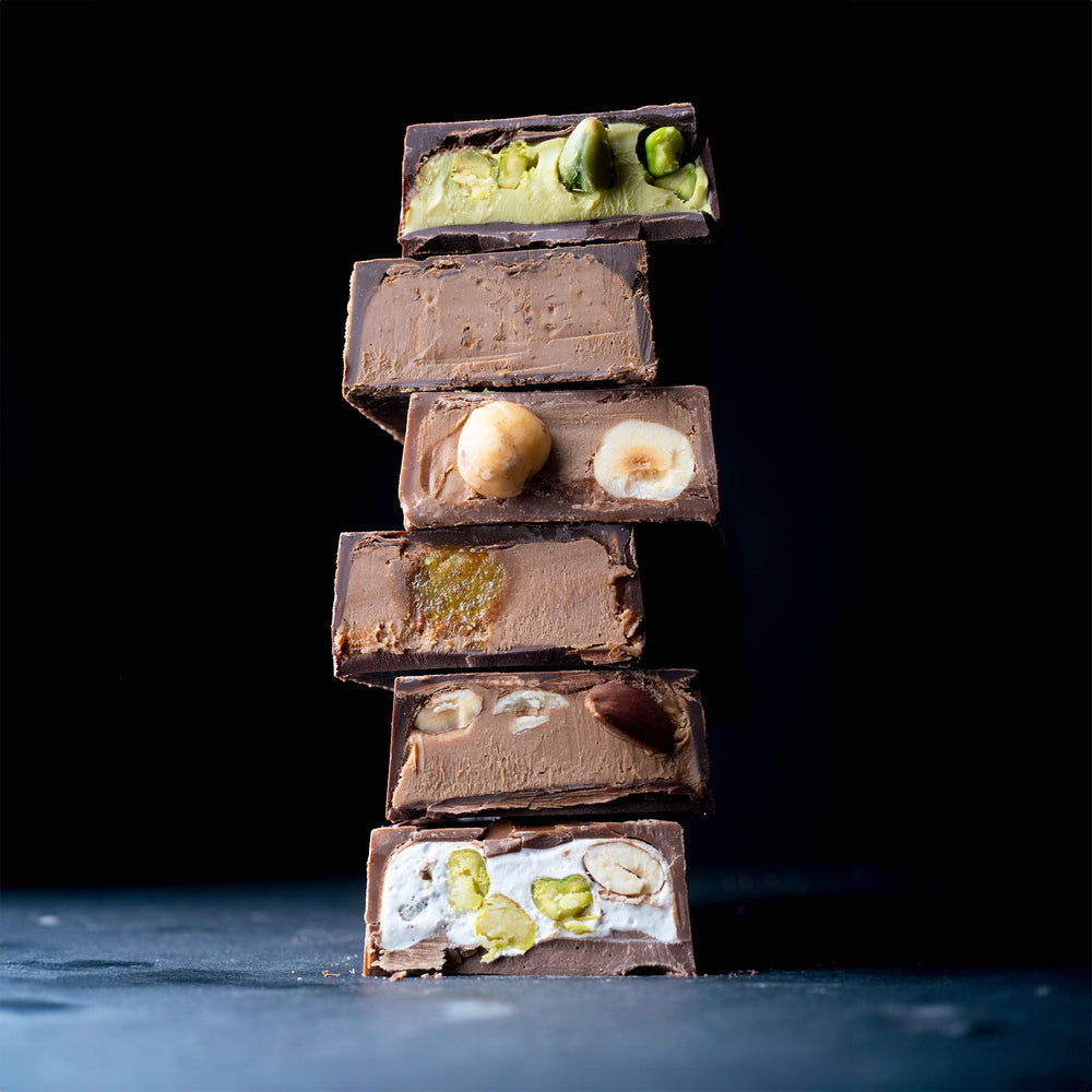 The Box of 6 Infernal Bars: 6 filled chocolate bars