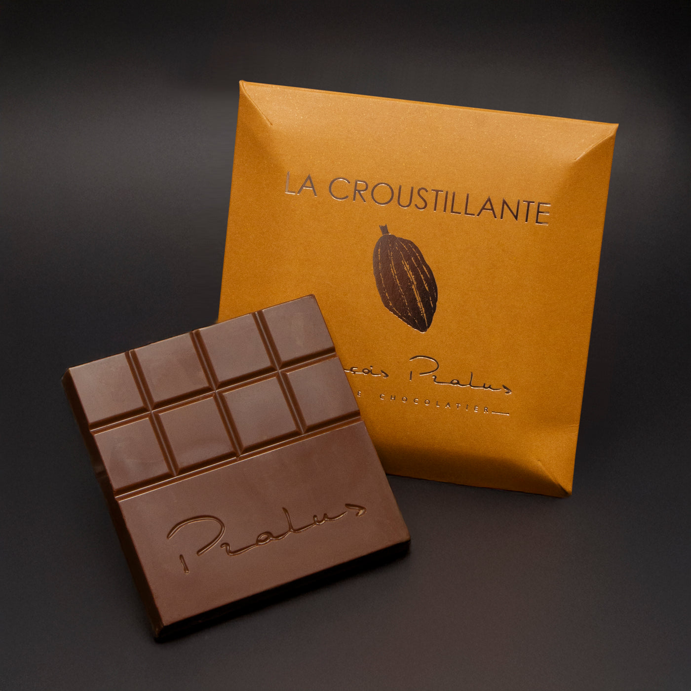 La Croustillante Tablette de chocolat artisanal fourrée praliné ...