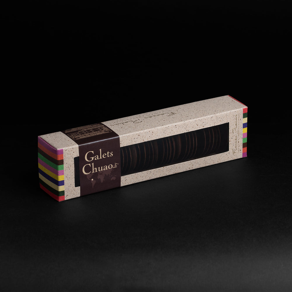Galets Chuao, palets de chocolat noir haut de gamme
