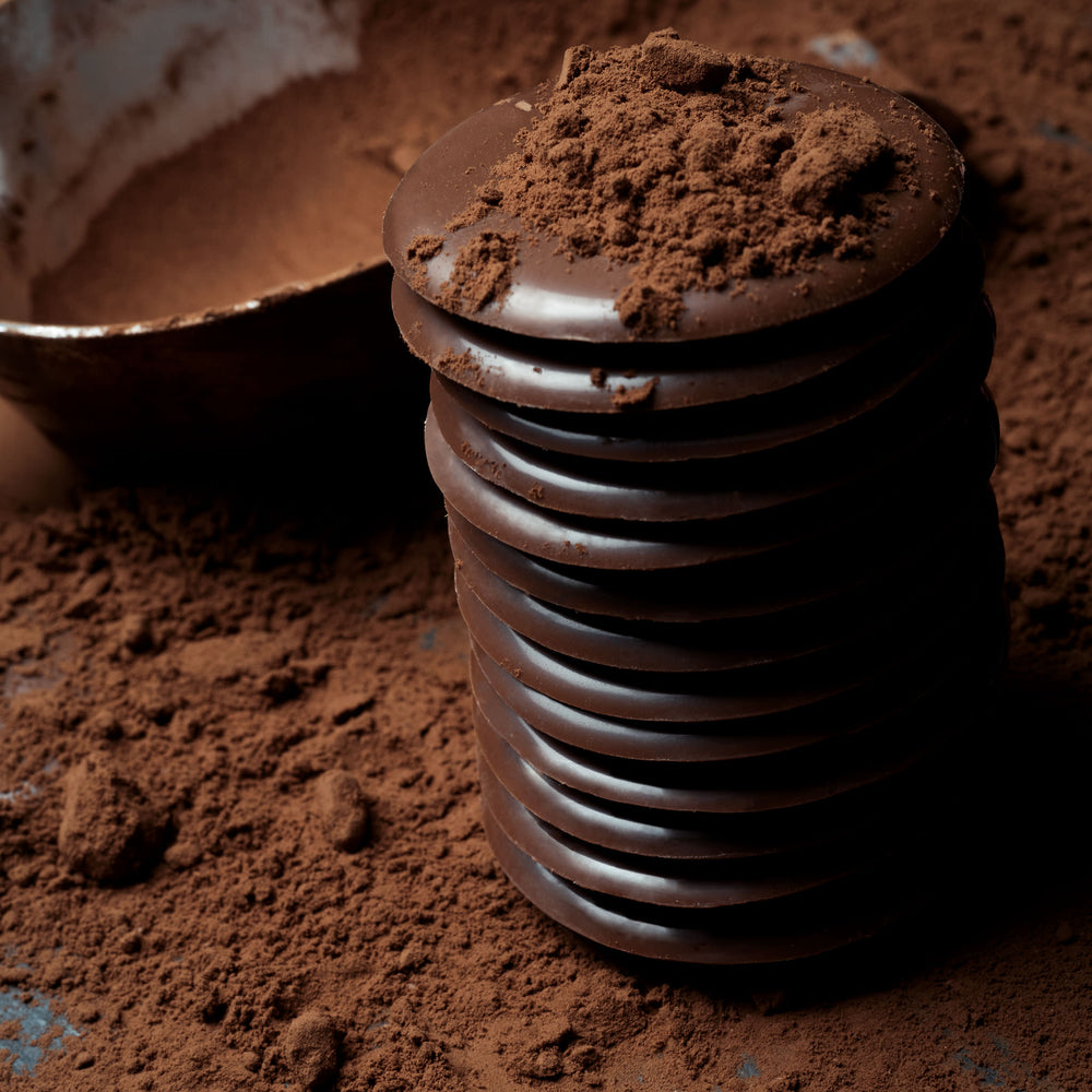 Organic Galets Madagascar, artisanal chocolate discs