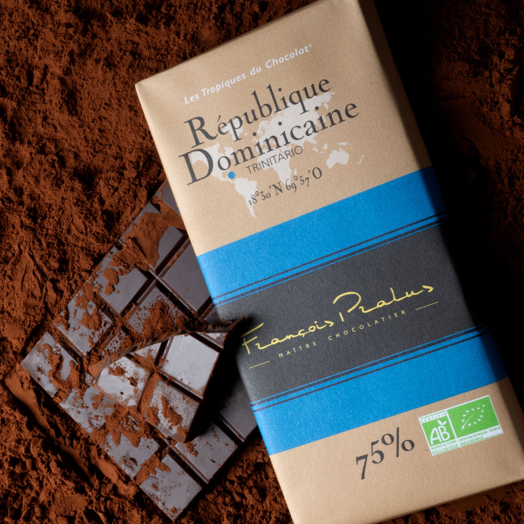Dominican Republic chocolate bar, 75%, organic,spicy,fruity,and woody