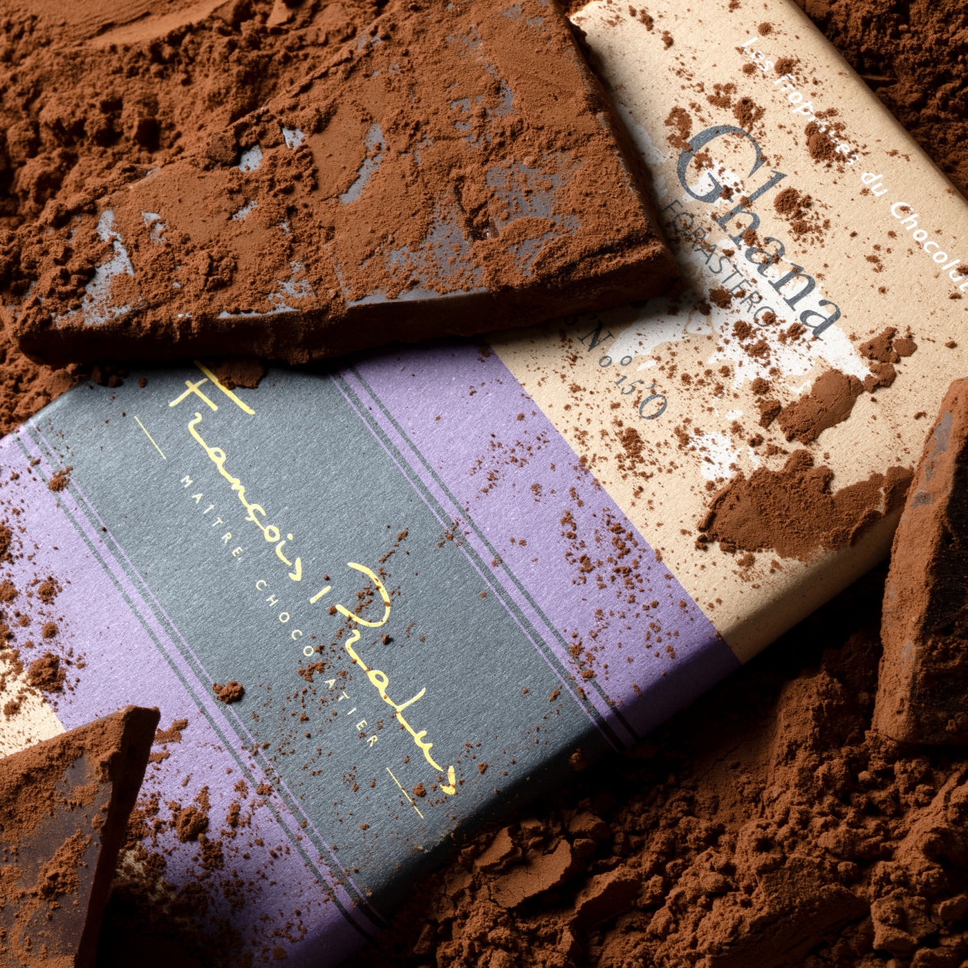 Tablette Ghana 75%, chocolat noir artisanal au goût intense